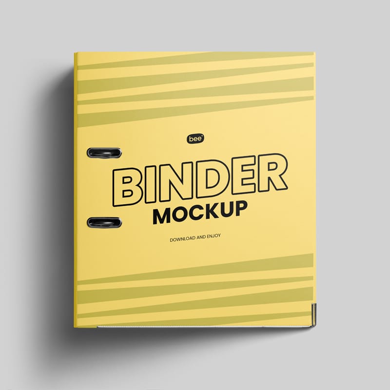 Free Lying Stationery Binder Mockup PSD