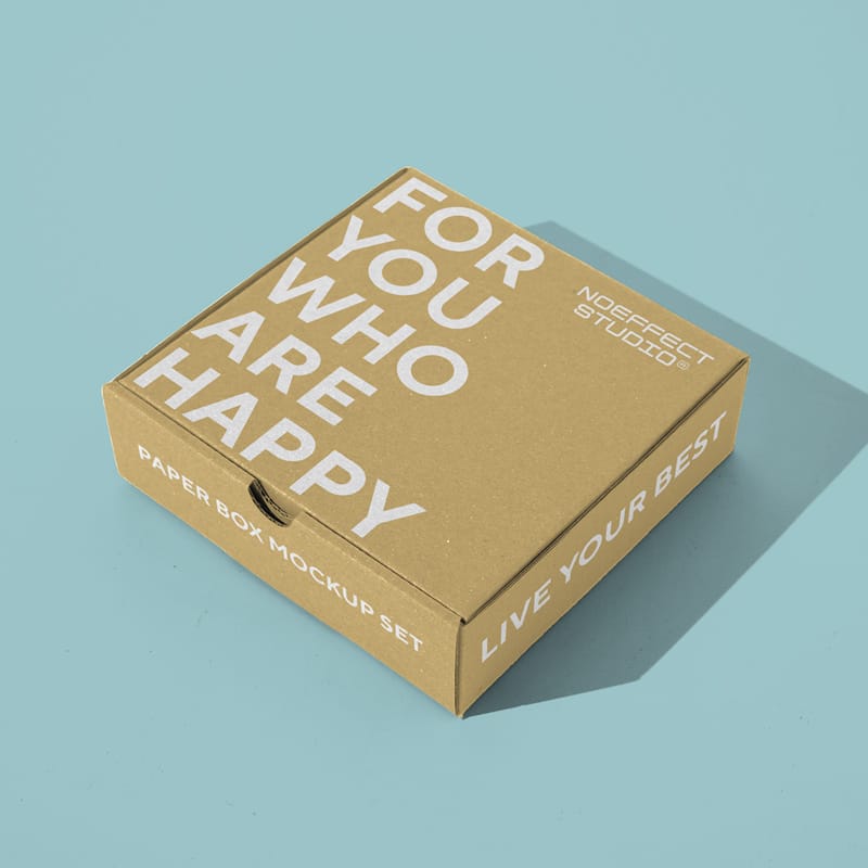 Free Paper Box Mockup Set PSD
