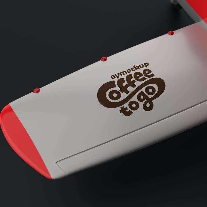 Free Plane Wings Logo Mockup PSD