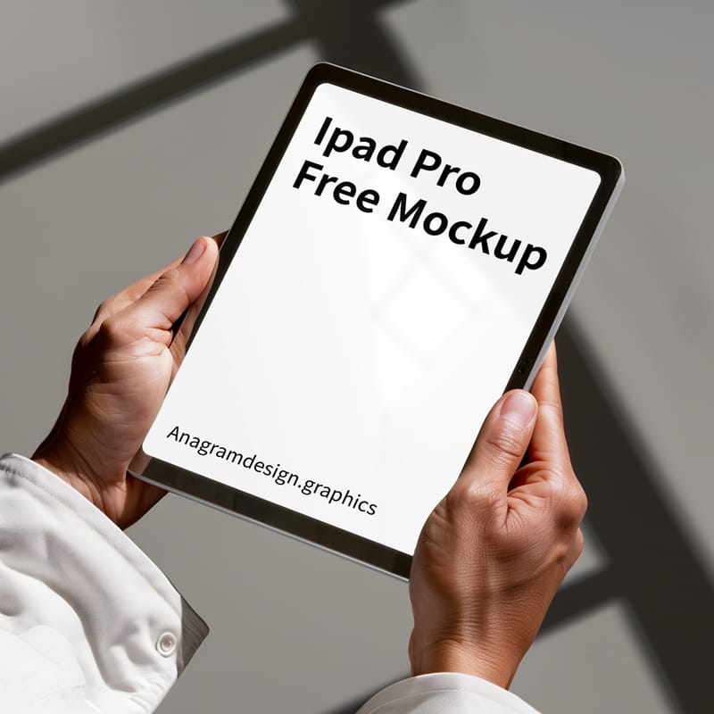 Free Realistic IPad Pro Mockup Template PSD