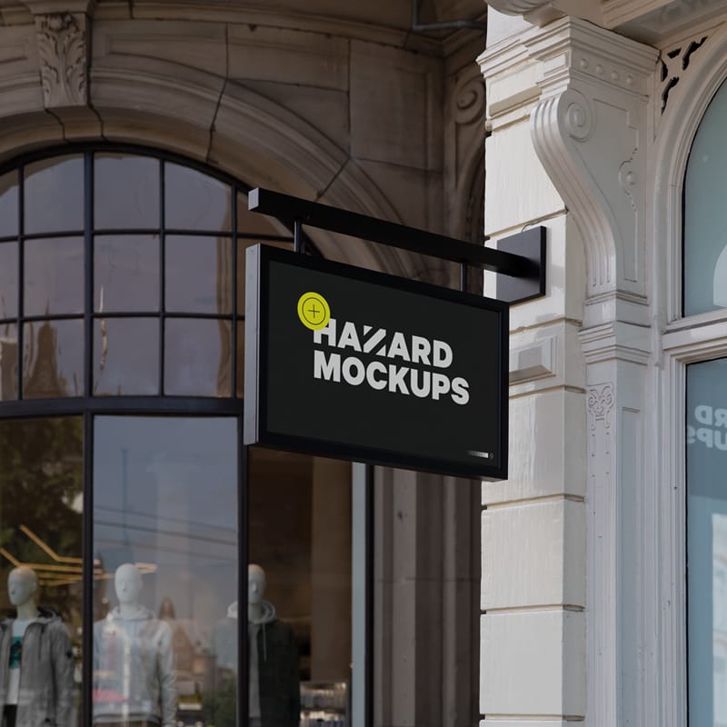 Free Retail Store Sign Mockup PSD