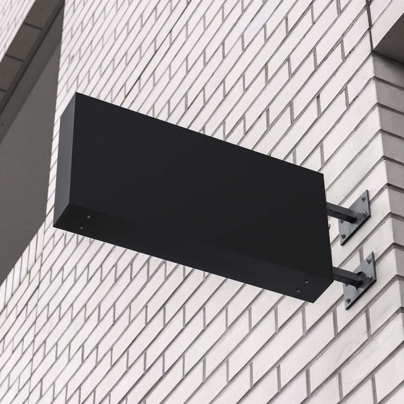 Free Rectangular Signage Mockup PSD