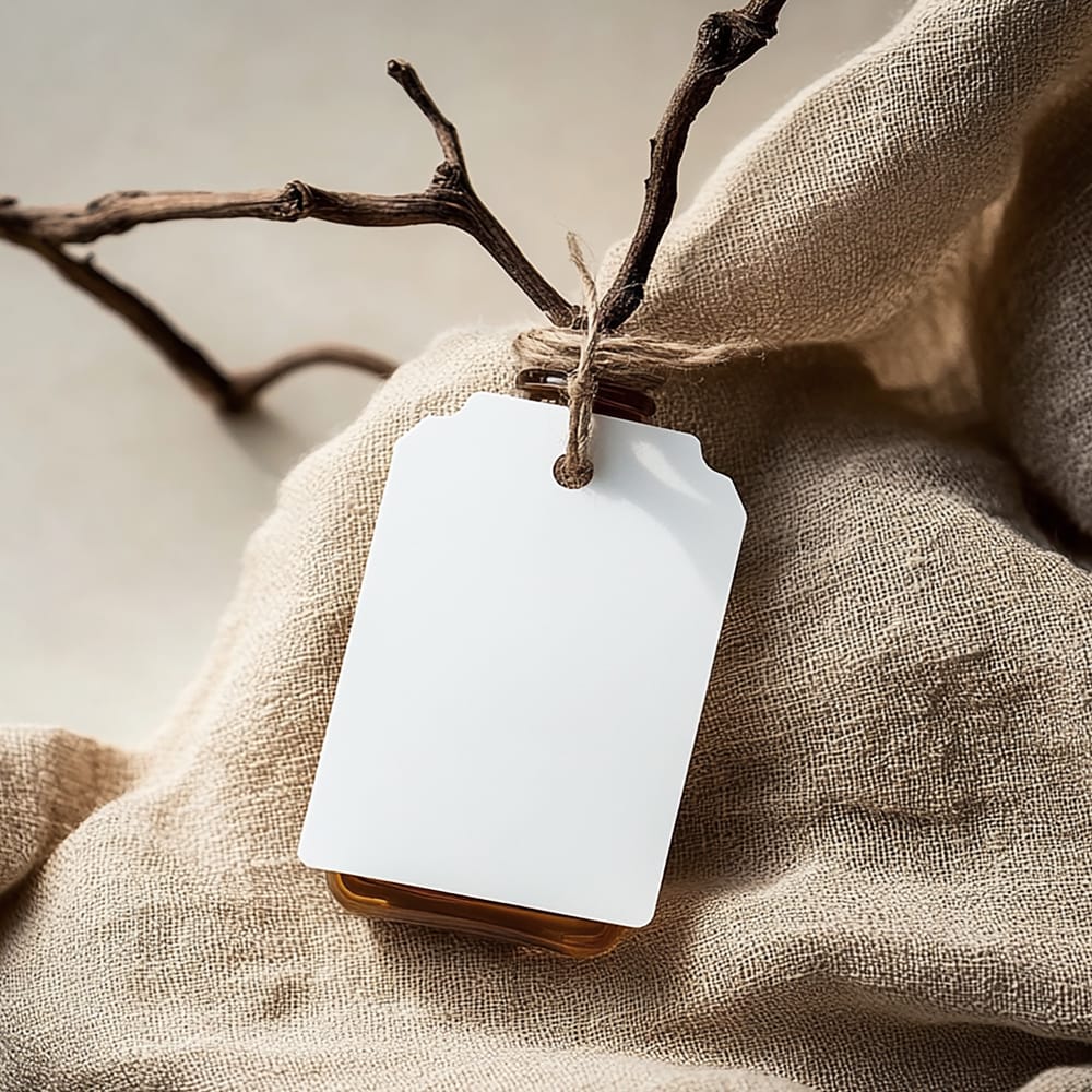 Free Elegant Label Tag Mockup Template PSD