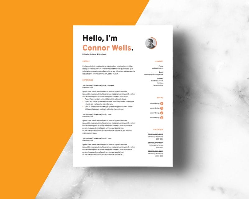 20+ Best Free InDesign Resume Templates To Enhance Your Job Hunt