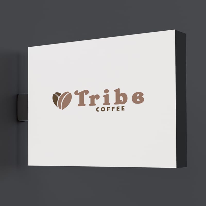 Free Restro Square Sign Logo Mockup PSD