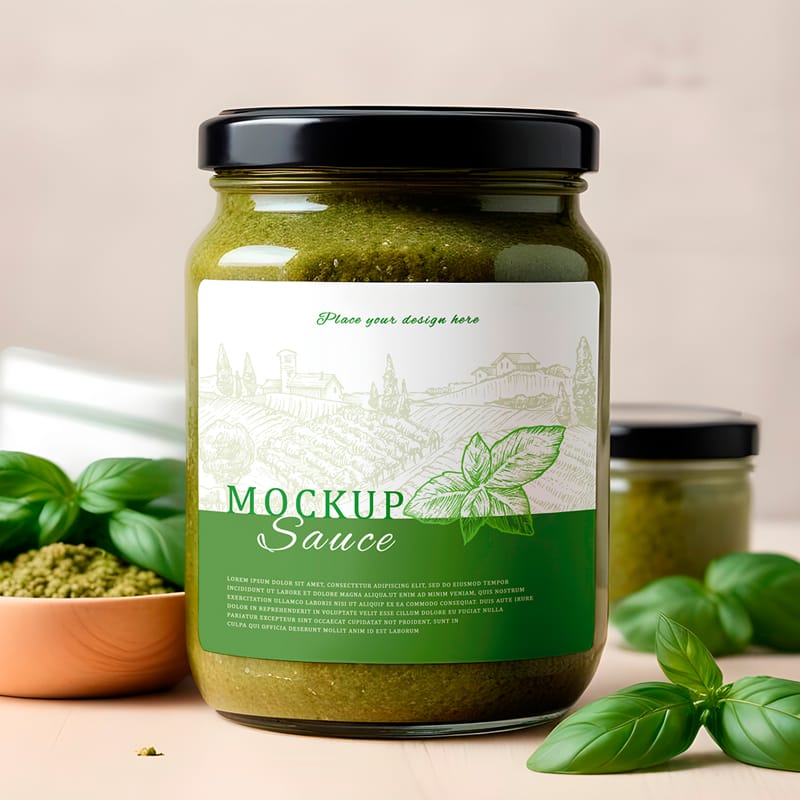 Free Photorealistic Jar Mockup PSD