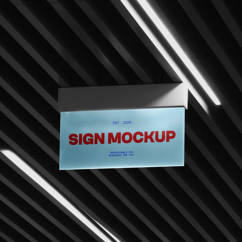Free Wayfinding Signage Mockup PSD