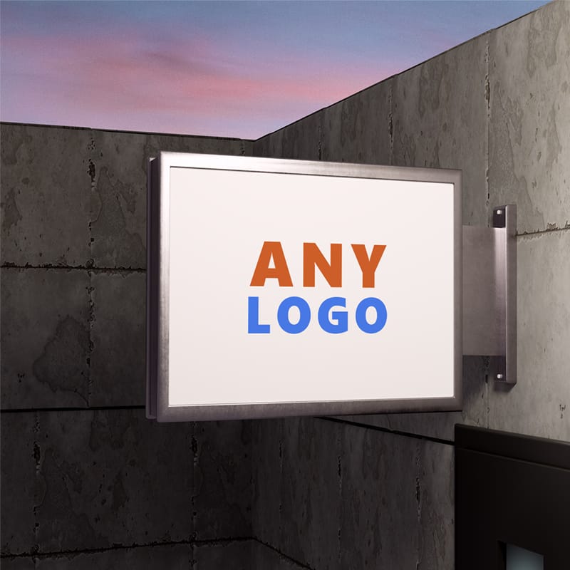 Free Copper Sign Mockup PSD