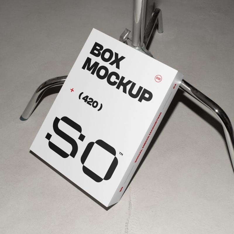 Free White Box Mockup PSD