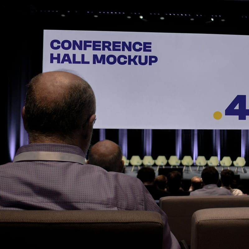 Free Conference Hall Mockup PSD