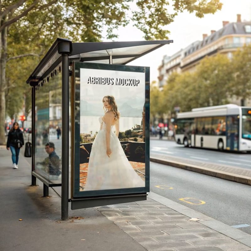 Free Abribus Mockup PSD