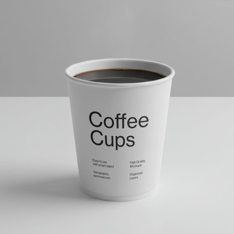 Free Coffee Cups Mockup Series PSD