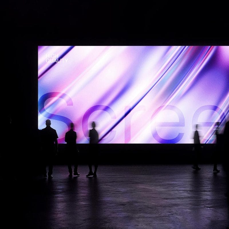 Free Large 21:9 Expo Screen Mockup PSD