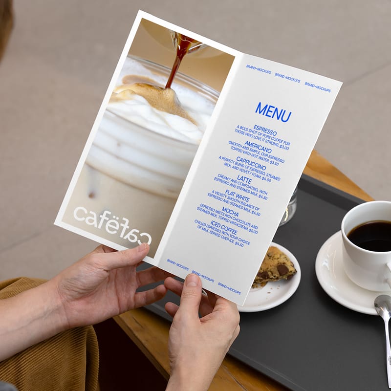 Free DL Menu Mockup PSD