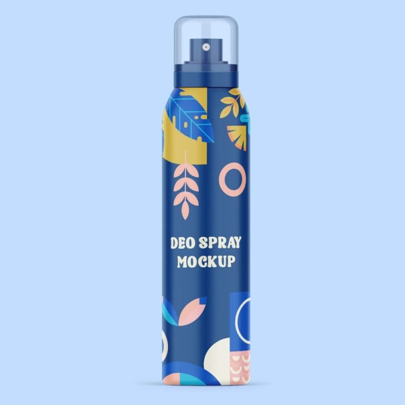 Free Deodorant Spray Mockup PSD
