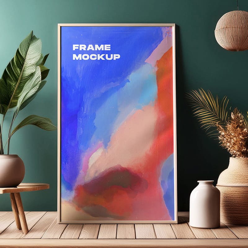 Free Square/Rectangle Frame Mockup PSD