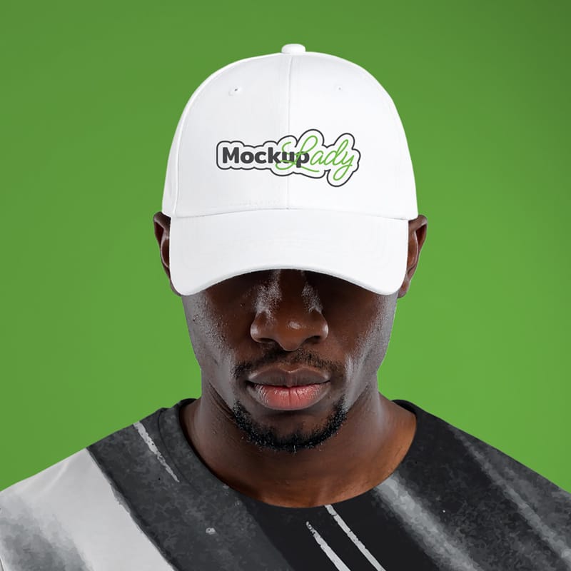 Free Cap Mockup On Male Model PSD
