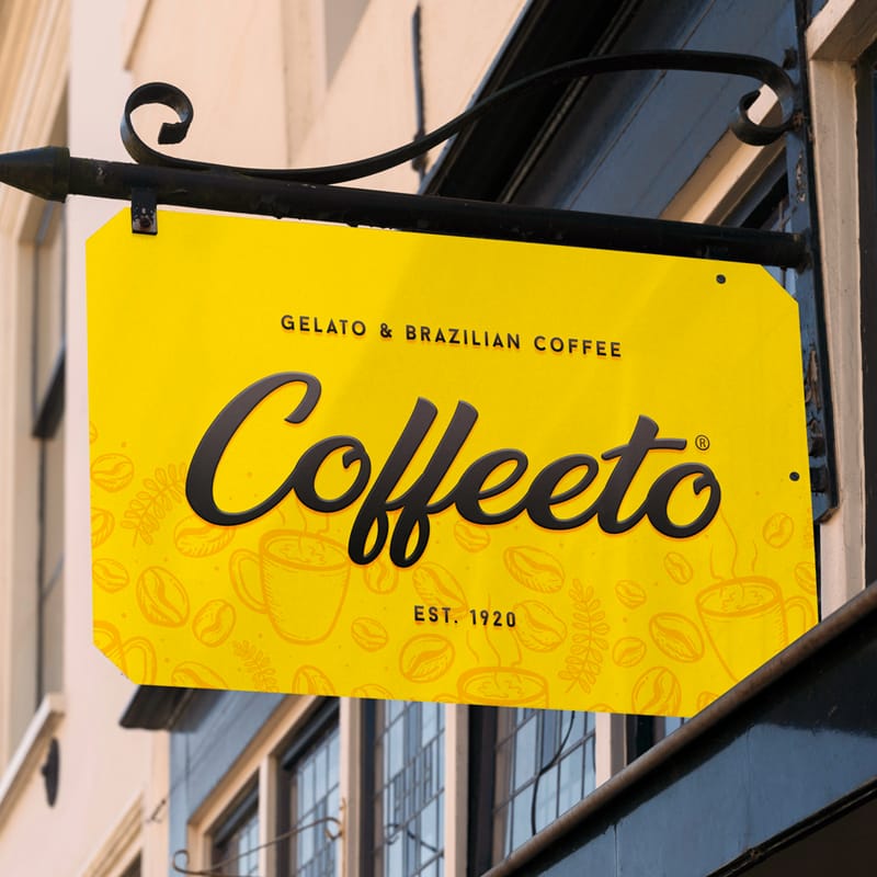 Free Close-up Shop Sign Mockup PSD