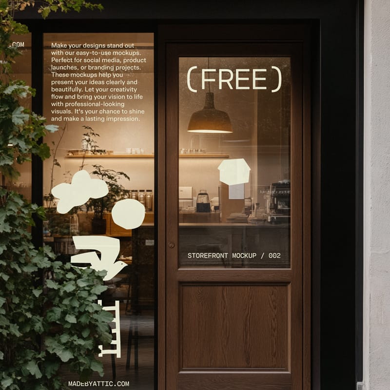 Free Storefront Mockup Template PSD