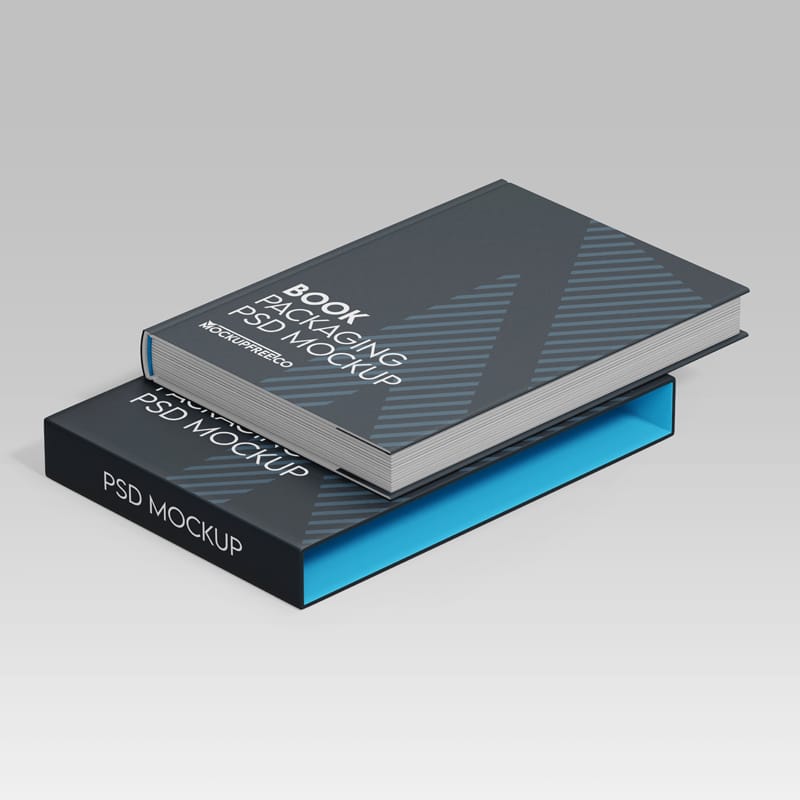 Free Book Packaging Mockup PSD