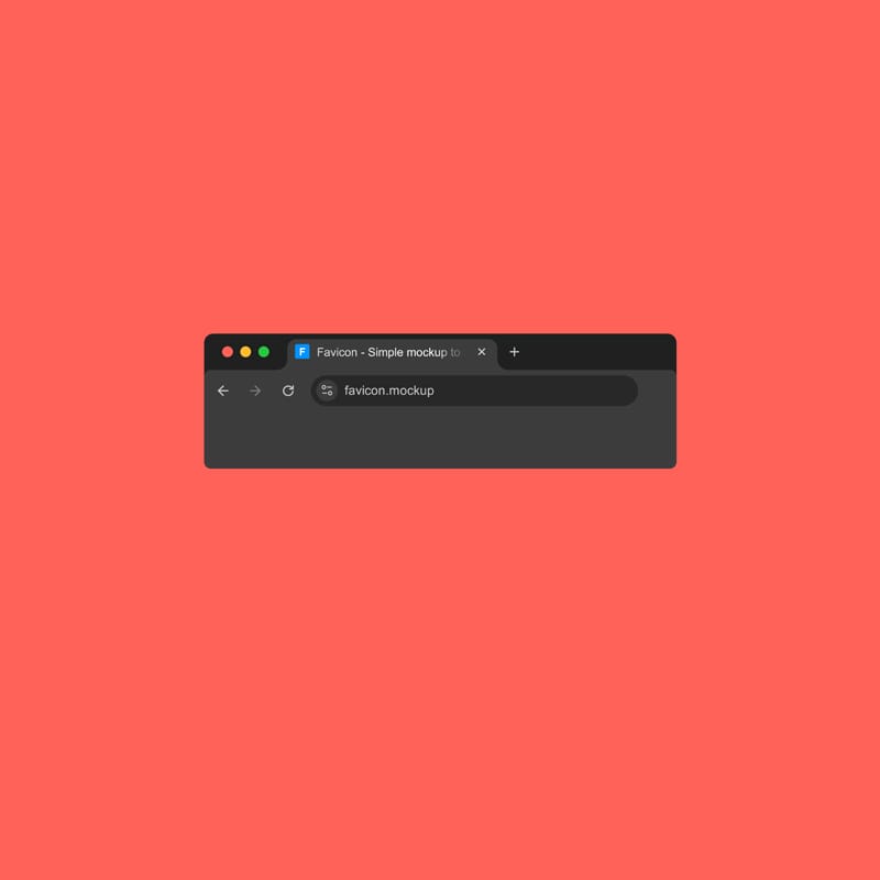 Free Chrome Favicon Icon Mockup PSD