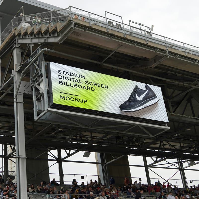 Free Stadium Digital Screen Billboard Mockup PSD