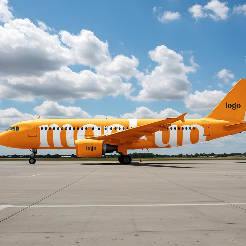 Free Airplane Mockup PSD