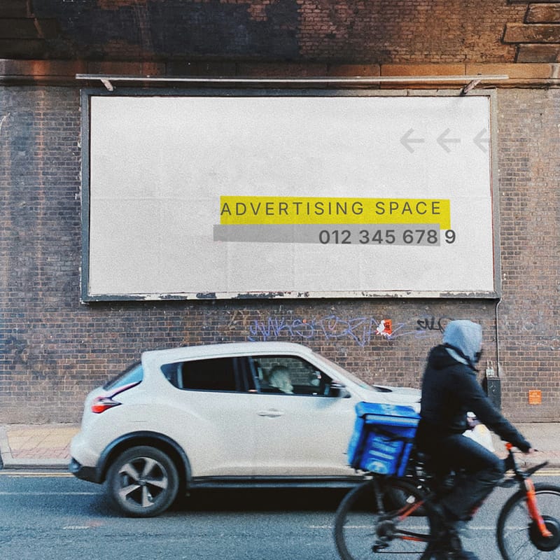 Free Billboard Under Bridge Mockup Template PSD