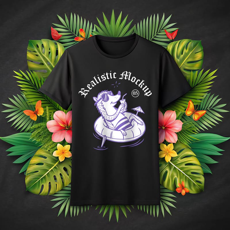 Free Clean Tee Mockup PSD