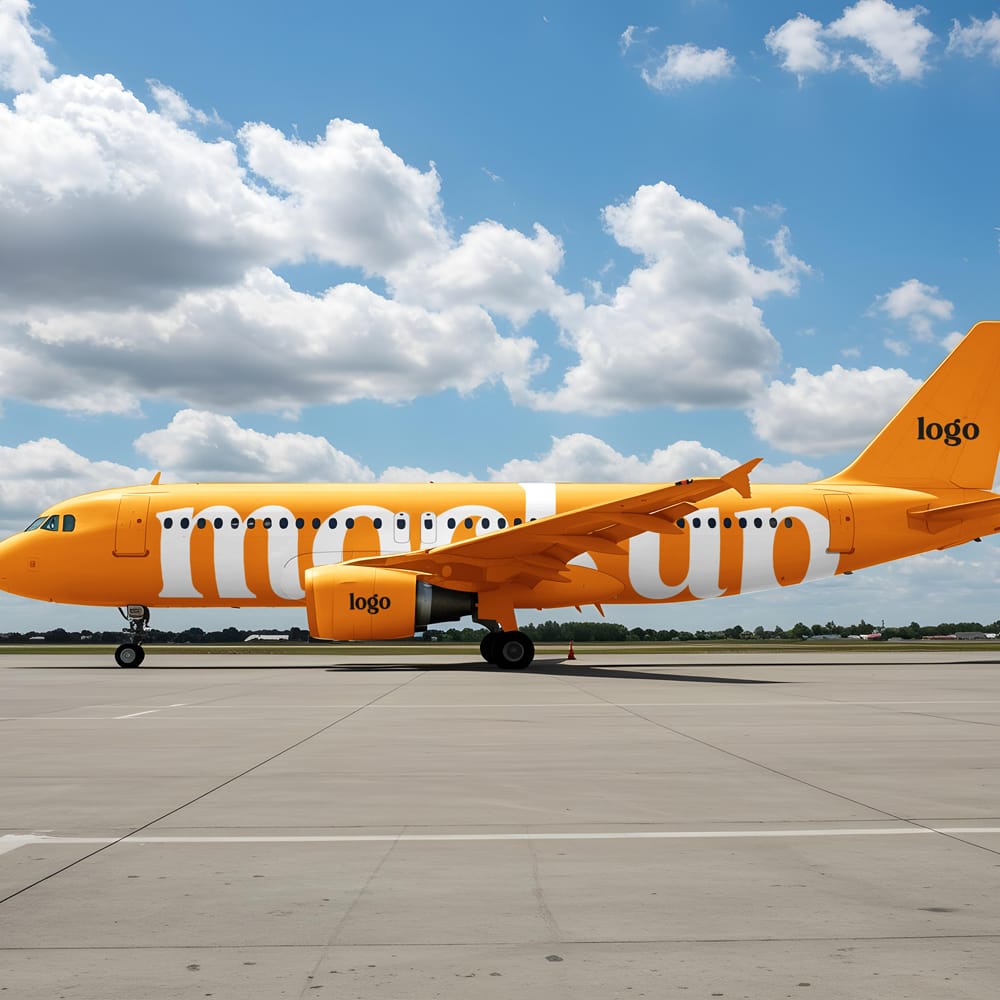 Free Airplane Mockup PSD