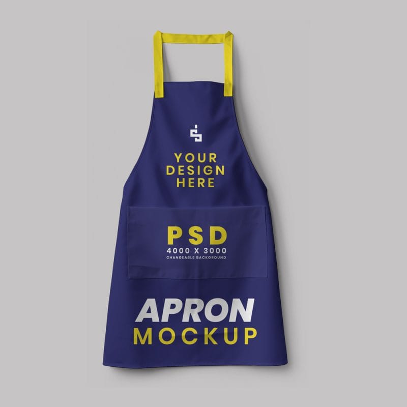 Free Realistic Apron Design Mockup PSD