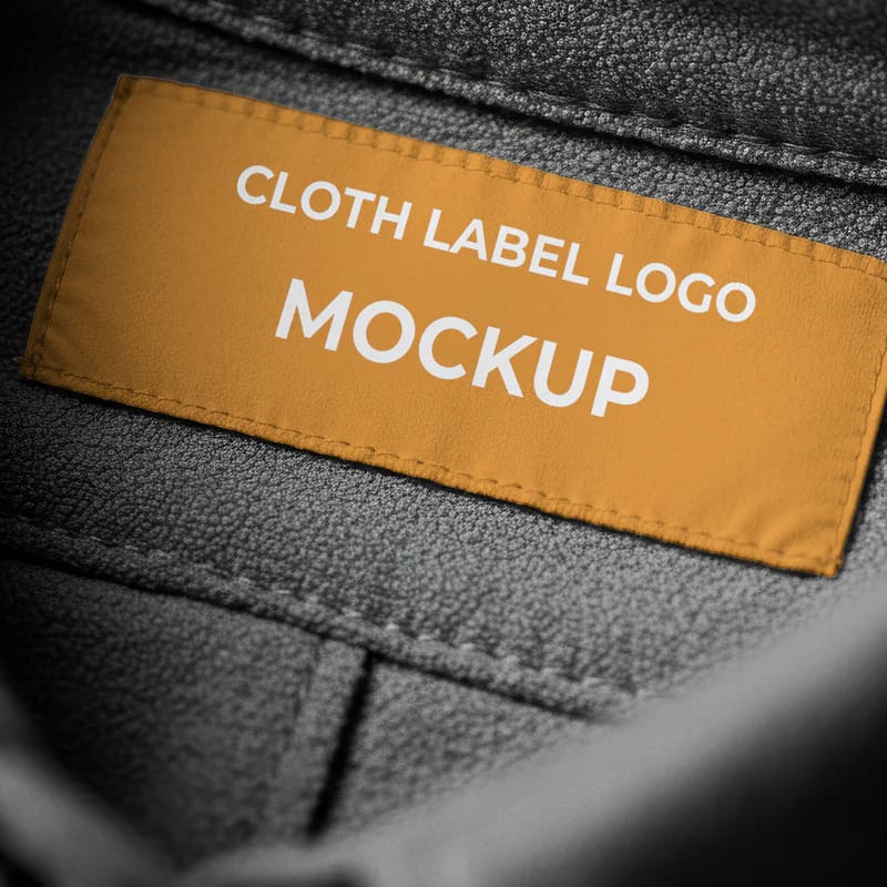 Free Clothing Label Logo Mockup PSD