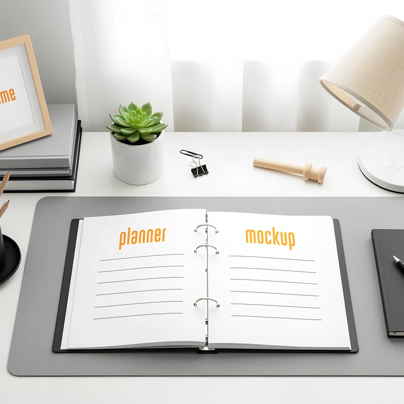 Free Minimalistic Planner Inserts Mockup PSD