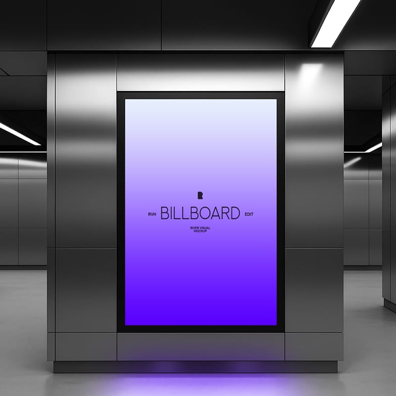 Free Urban Screen Billboard Mockup PSD