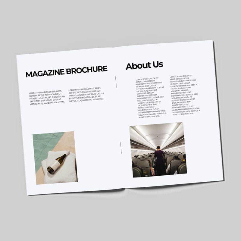 Free Realistic Open Magazine Mockup Template PSD