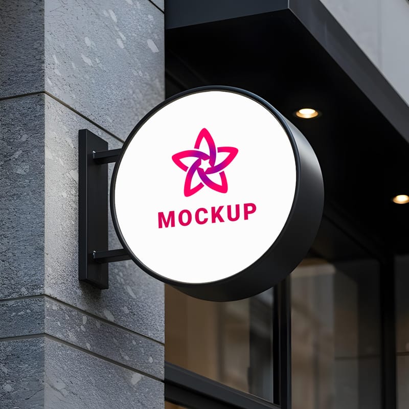 Free Sign Logo Mockup PSD