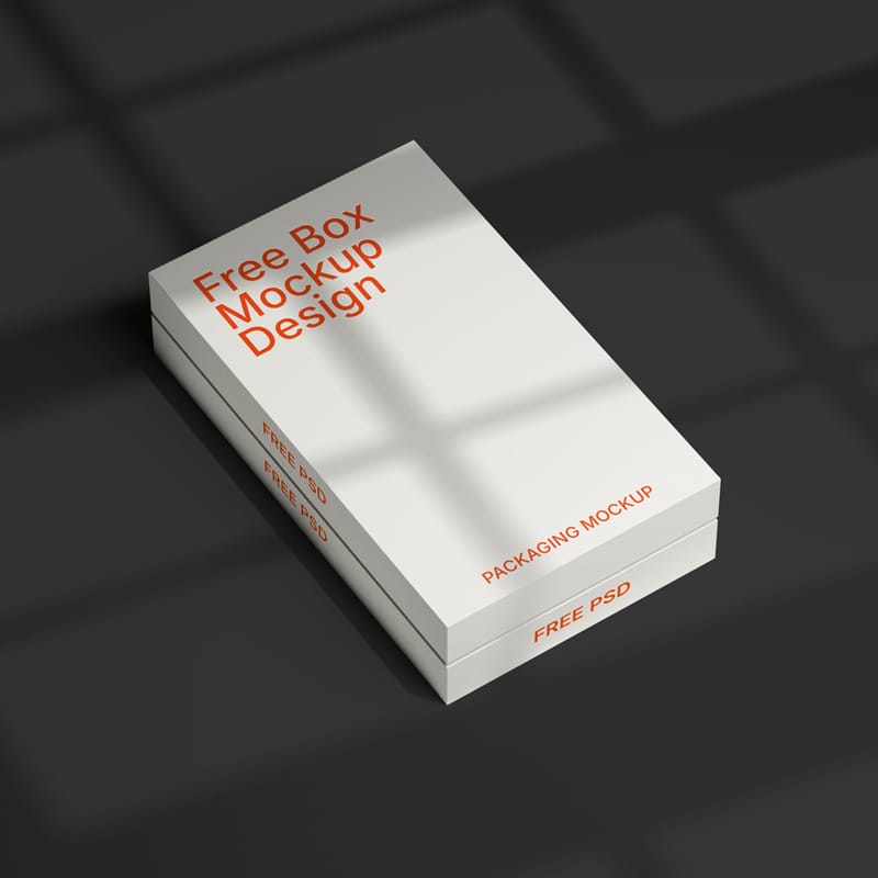 Free Folding Box Mockup PSD