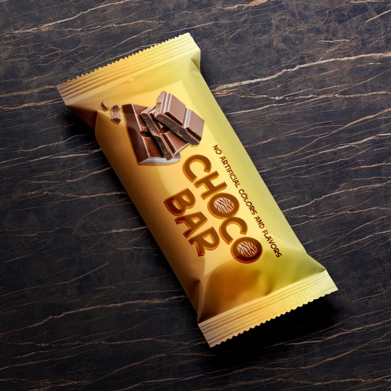 Free Candy Chocolate Snack Bar Mockup PSD