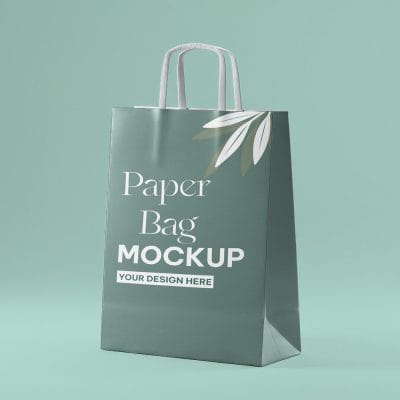 Free Elegant Kraft Paper Bag Mockup PSD