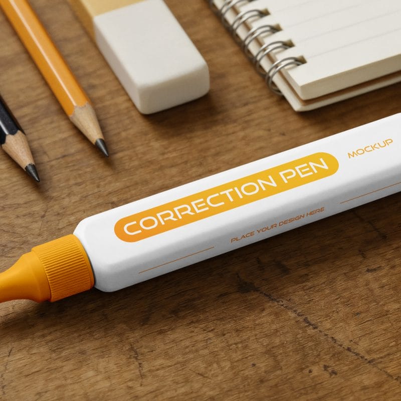 Free Correction Pen Mockup PSD