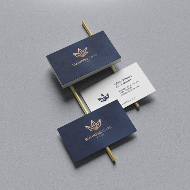 Free Modern Architectural Business Card Mockup PSD