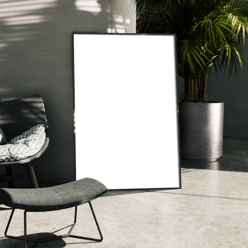 Free Modern Minimalist Vertical Poster Frame Mockup PSD