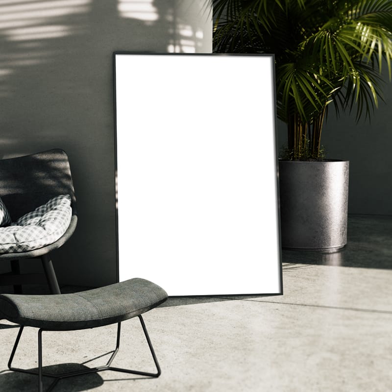 Free Modern Minimalist Vertical Poster Frame Mockup PSD