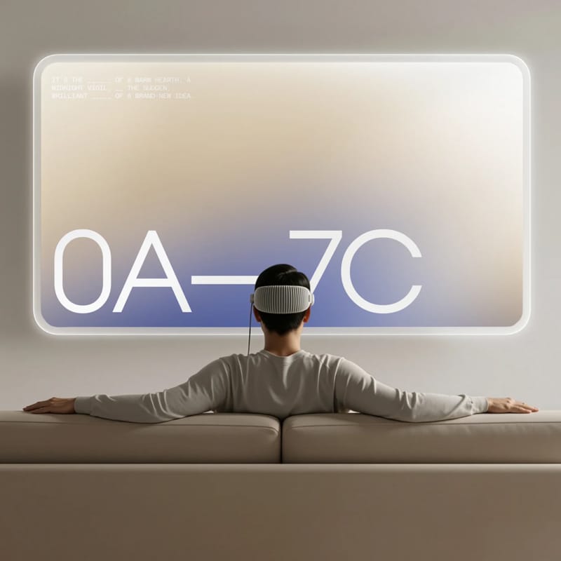 Free Realistic Apple Vision Pro Entertainment Mockup PSD